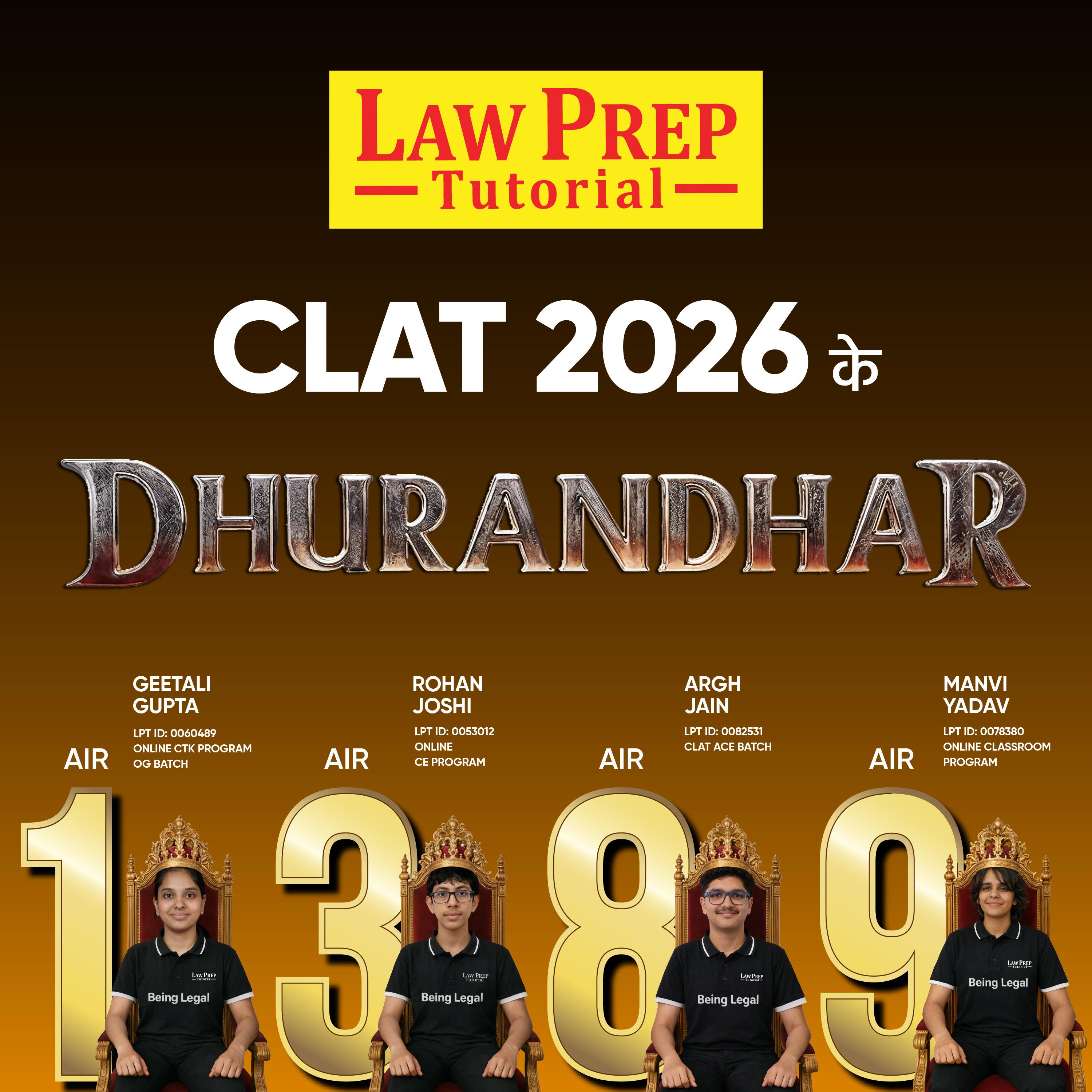 CLAT 2026 Toppers: List & Marks (Law Prep Dominates Again)